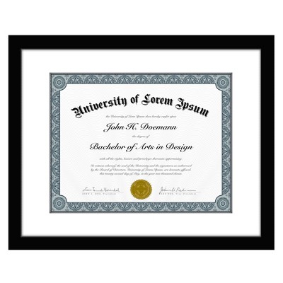 Americanflat Diploma Frame - 11x14 With 8.5x11 Mat For Diploma - Wood ...