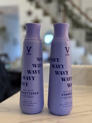 V&co. Beauty Wavy Hair + Peptide Shampoo 12oz : Target