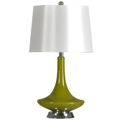 Seeded Glass Table Lamp Meadow Green Finish - Stylecraft: Elegant ...