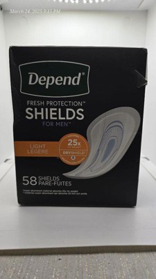 Depend Incontinence Shields/bladder Control Pads For Men - Light ...