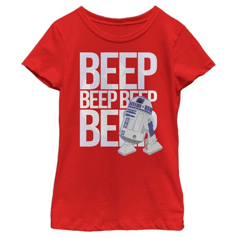 Girl's Star Wars: A New Hope R2-d2 Beep Beep Beep T-shirt : Target