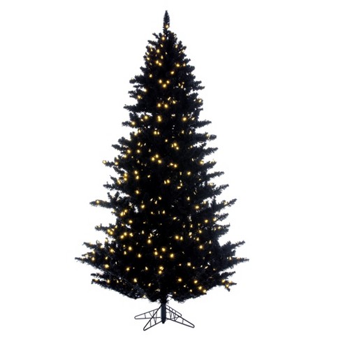 Vickerman 9' X 62" Flocked Black Fir Christmas Tree, Dura-lit® Warm ...