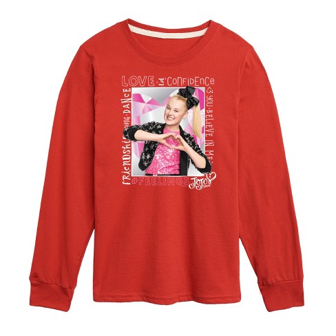 Jojo Siwa #feeling Long Sleeve Graphic T-shirt - Red - 5t : Target