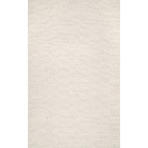 Nuloom Ago Geometric Wool Area Rug, 7' 6" X 9' 6", Cream : Target