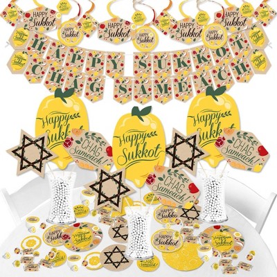 Big Dot Of Happiness Sukkot - Sukkah Supplies - Banner Decoration Kit ...