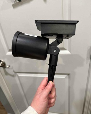 Short Solar Led Outdoor Spot Light Matte Black - Room Essentials™ : Target
