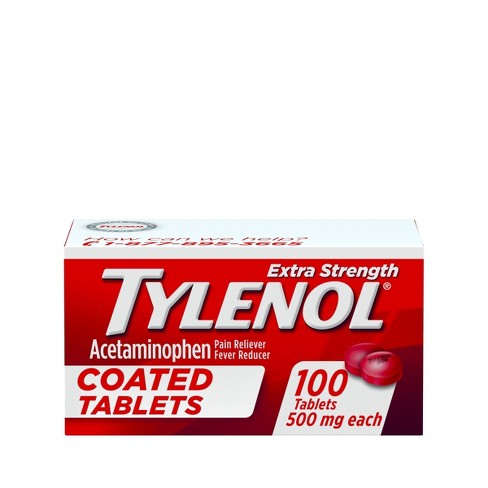 Tylenol Extra Strength Coated Tablets - Acetaminophen - 100ct : Target