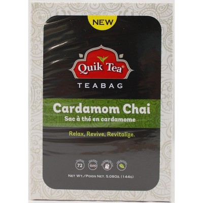 Quik Tea Cardamom Chai, 72 Bags (1 Pack) : Target