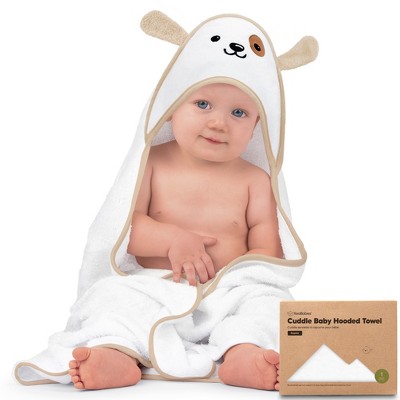 2 Pack Baby Hooded Muslin Cotton Towel For Kids By Comfy Cubs - White ...