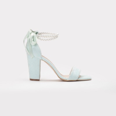 Melissa - Mint Green Sandals with Pearls Mint Green 5.5 Forever ...