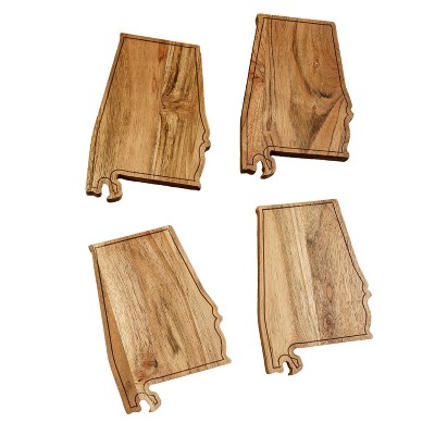 India Handicrafts State Of Alabama - Natural Woodgrain 6 X 4 Inch ...