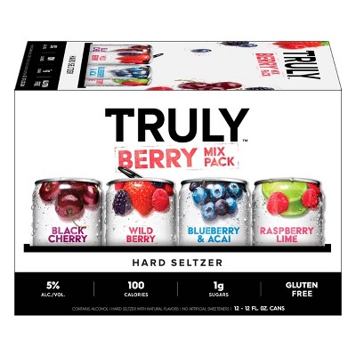 Truly Hard Seltzer Berry Mix Pack - 12pk/12 Fl Oz Slim Cans : Target