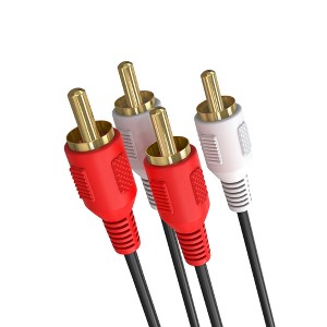 Cmple - Dual RCA Audio Cable 6ft, 2 RCA Male to Male Stereo Cord for ...