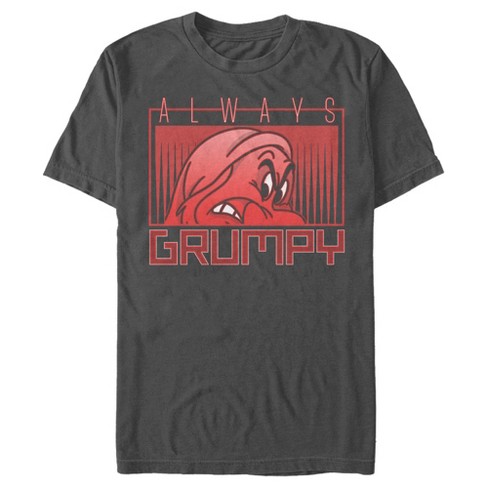 Men's Snow White And The Seven Dwarfs Always Grumpy T-shirt - Charcoal ...