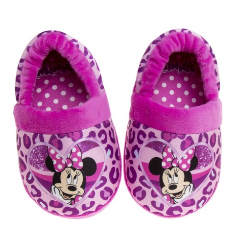 Disney Minnie Mouse Girls Dual Sizes Slippers - Hot Pink/purple, 7-8 ...