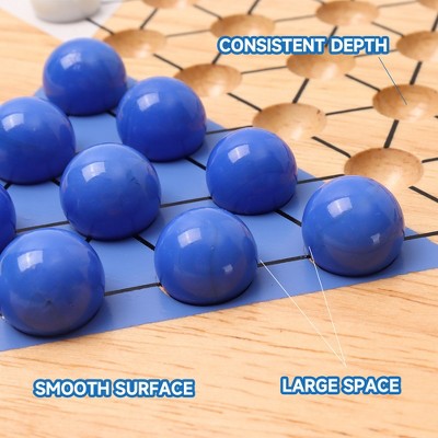 Gse 15" Jumbo Oak Wood Chinese Checkers Board Game Set With Colorful ...