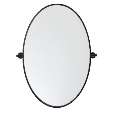 Elegant Lighting Oval Pivot Mirror 21x32 Inch In Black : Target