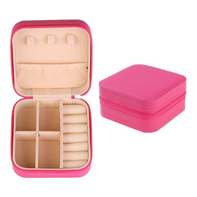 Unique Bargains Earrings Box Jewelry Storage Display Stand Red : Target