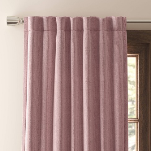 50"x84" Blackout Corded Ribbed Curtain Panel Rose Pink - Threshold ...