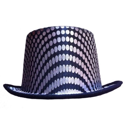 Dress Up America Shiny Top Hat For Adults - Silver : Target