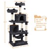 Yaheetech 62.2"h 3-level Cat Tower With 2 Condos For Indoor Cats ...