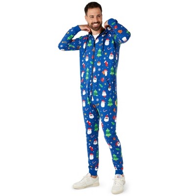 Opposuits Men's Christmas Union Suits - Festivity - Blue - Size L : Target