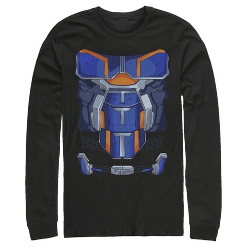 Men's Marvel Black Widow Taskmaster Costume Long Sleeve Shirt - Black ...