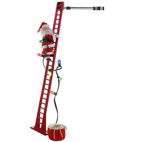 Mr. Christmas 43" Super Climbing Santa Holiday Decoration White Santa ...