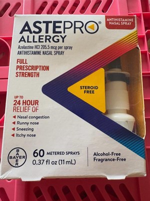 Astepro Allergy Azelastine Hydrochloride Steroid Free Antihistamine ...