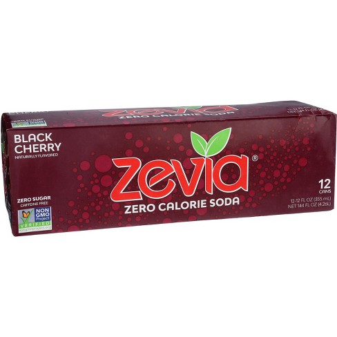 Zevia Zero Calorie Black Cherry Soda - Case Of 2 - 12 Pk/12 Fl Oz : Target