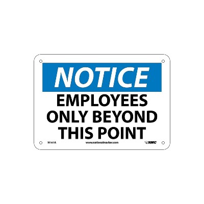 National Marker Notice Signs; Loading Area No Parking 10x14 .040 ...