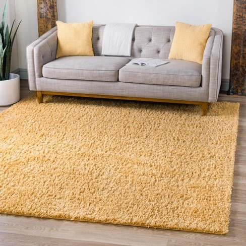 Unique Loom 8' 0 X 8' 0 Davos Shag Sun Yellow Area Rug : Target