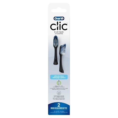 Oral-b Clic Toothbrush Ultimate Clean Replacement Brush Heads Black ...