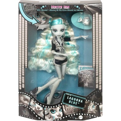 Monster High 12.75" Reel Drama Doll with Posters, Lagoona Blue in Black ...