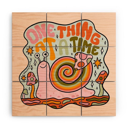 Doodle By Meg One Thing At A Time 4' X 4' Wood Wall Mural - Society6 ...