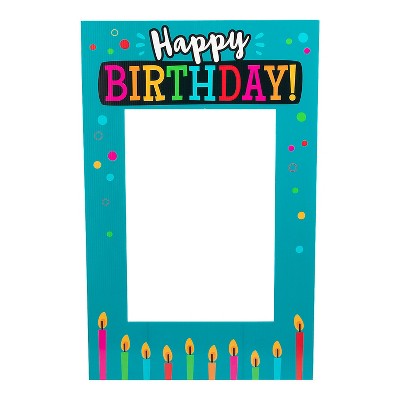 Fun Express 28" x 44" Birthday Photo Booth Frame Outdoor Yard Sign : Target