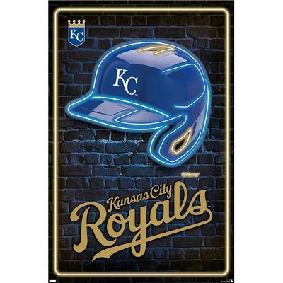 Trends International Mlb Kansas City Royals - Neon Helmet 23 Framed ...