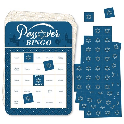 Big Dot Of Happiness Happy Passover - Bingo Cards And Markers - Pesach ...