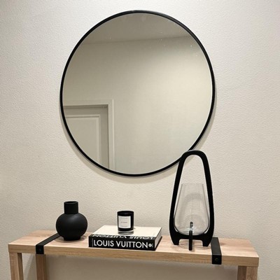 32" Round Decorative Wall Mirror Black - Project 62™ : Target