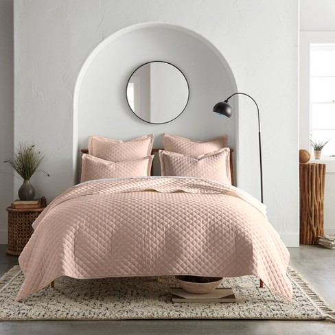 Austin Blush Linen Blend King Quilt Set - Levtex Home : Target