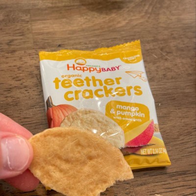 Happybaby Mango & Pumpkin Organic Teether Crackers - 12ct/1.68oz : Target
