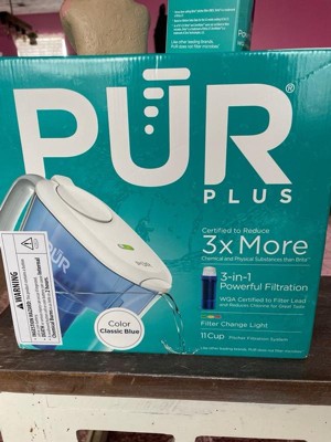 Pur Plus 11 Cup Water Pitcher Filtration System White/blue Ppt110wa ...