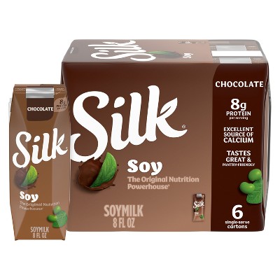 Silk Shelf Stable Chocolate Soy Milk - 6ct/8 Fl Oz Boxes : Target
