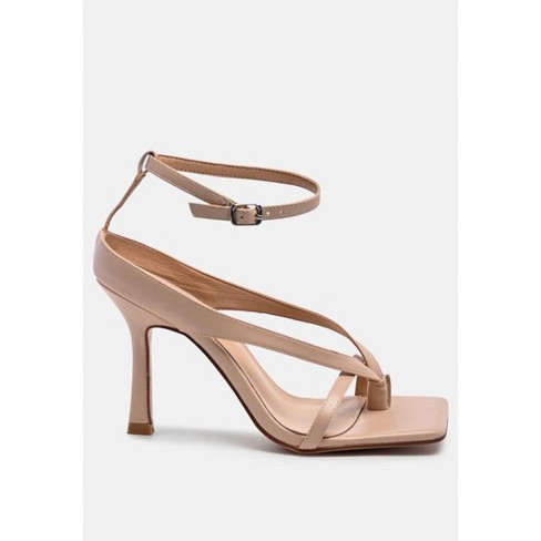 London Rag Womens Marcia Ankle Strap Mid Heel Sandals 5 : Target