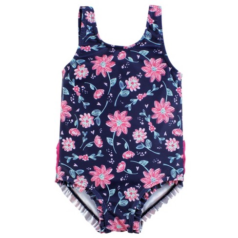 Hudson Baby Girls Toddler Swimsuit, Botanical, 4t : Target