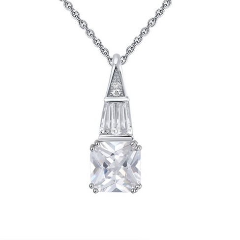 Square Trillion Pendant Necklace For Women Sterling Silver Ginger Lyne ...
