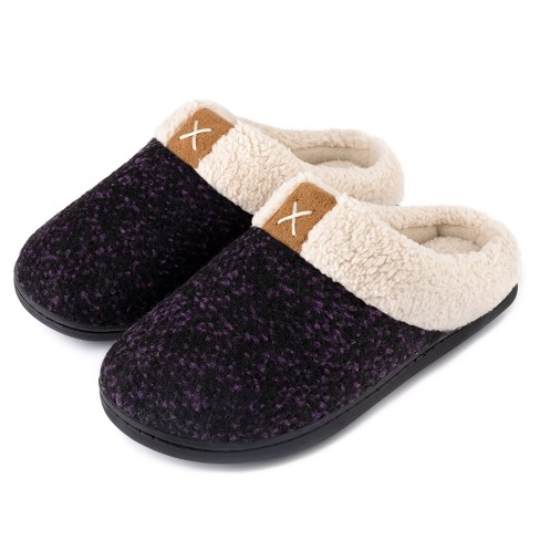 Rockdove Women's Bouclé Knit Faux Shearling Lined Slipper, Size 7-8 Us ...