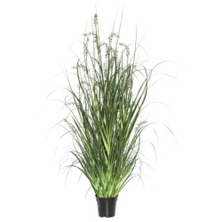48" Artificial Grass With Pomp Balls In Pot - Vickerman : Target
