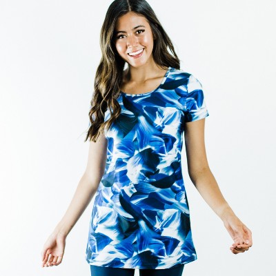 Calypsa - Womens Anna Swim Tunic - Navy Wave - Large : Target