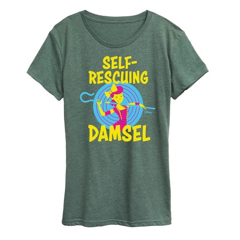 Women's Disney Self Rescuing Damsel Short Sleeve Graphic T-shirt ...